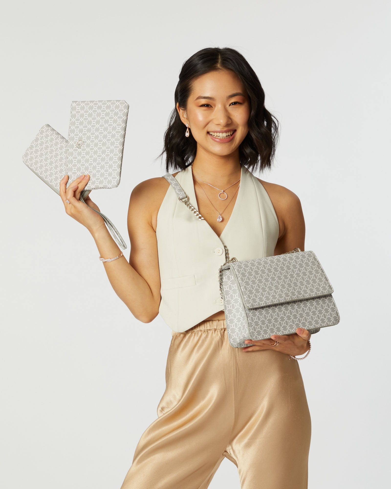 Ellie Grey Monogram Wristlet Purse