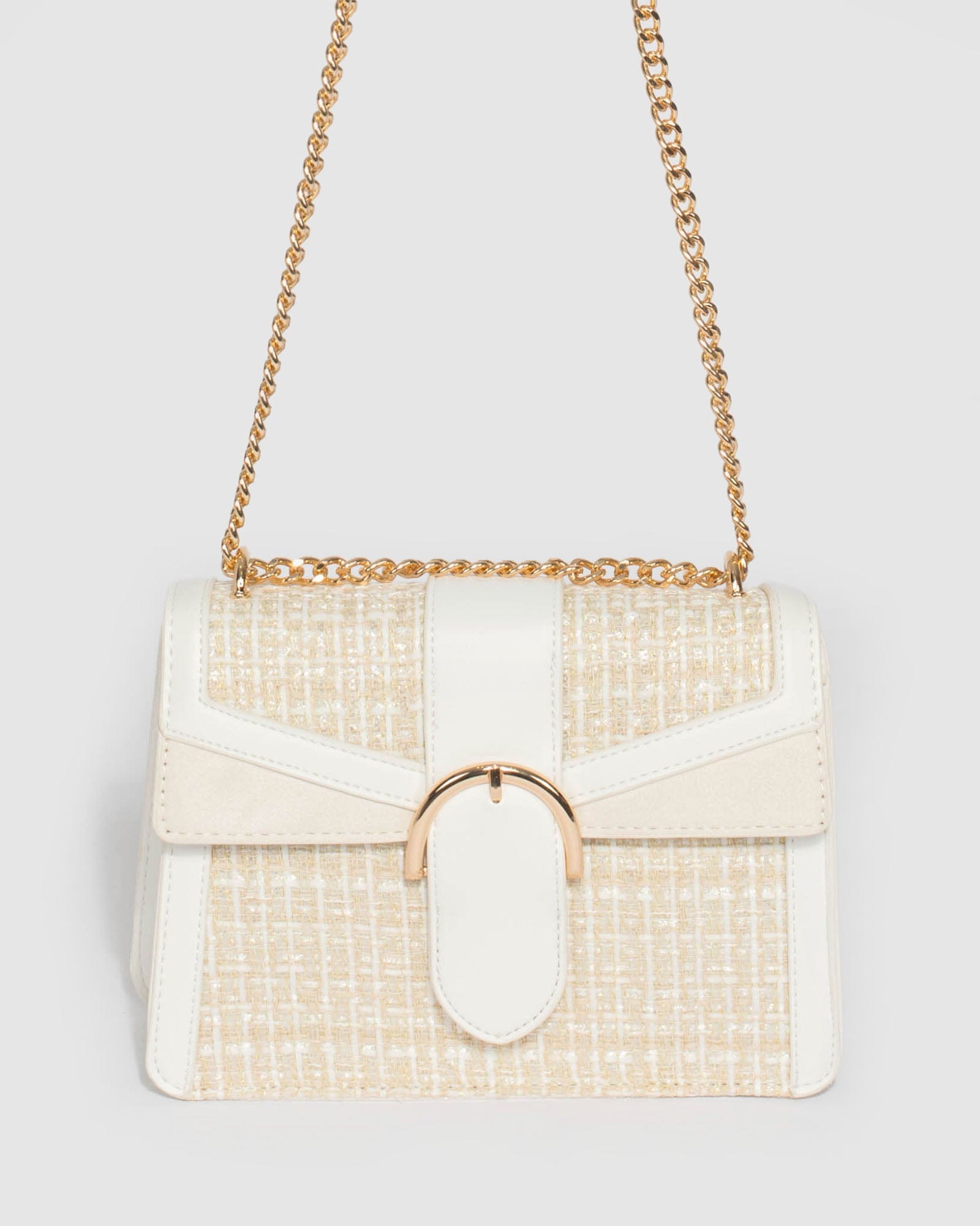 Ivory Rachel Buckle Crossbody Bag – colette by colette hayman