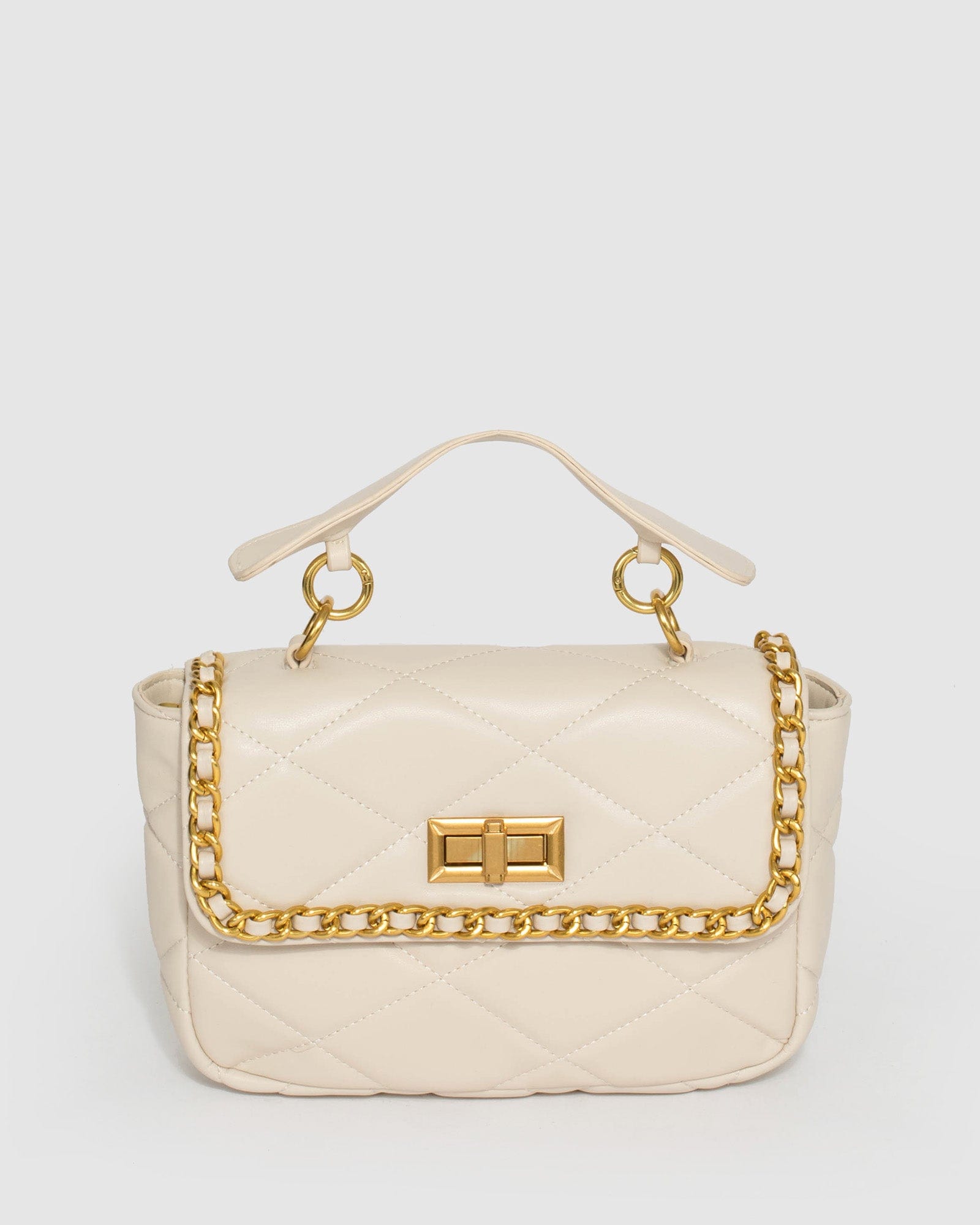 Ivory Yolanda Quilted Crossbody Bag