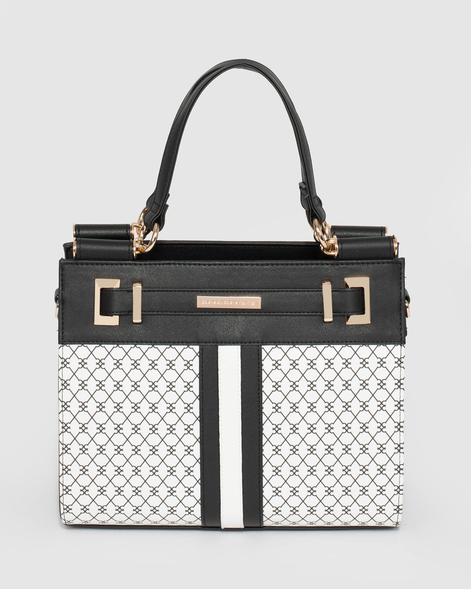 Monogram Stephanie Stripe Tote Bag
