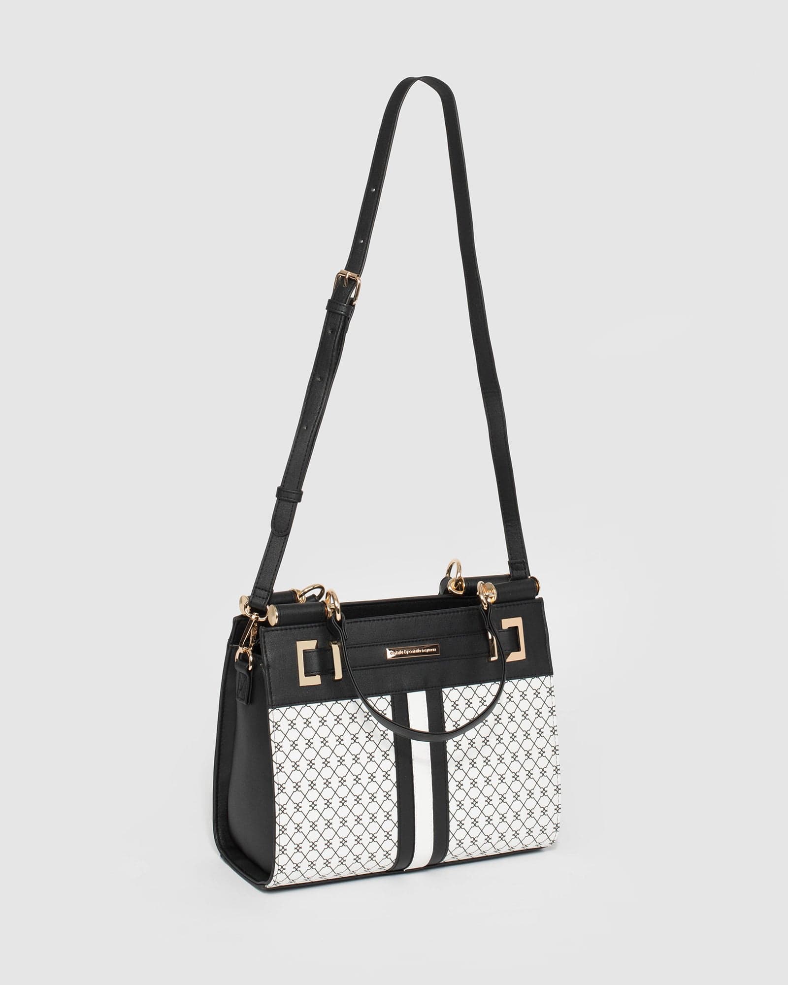 Monogram Stephanie Stripe Tote Bag