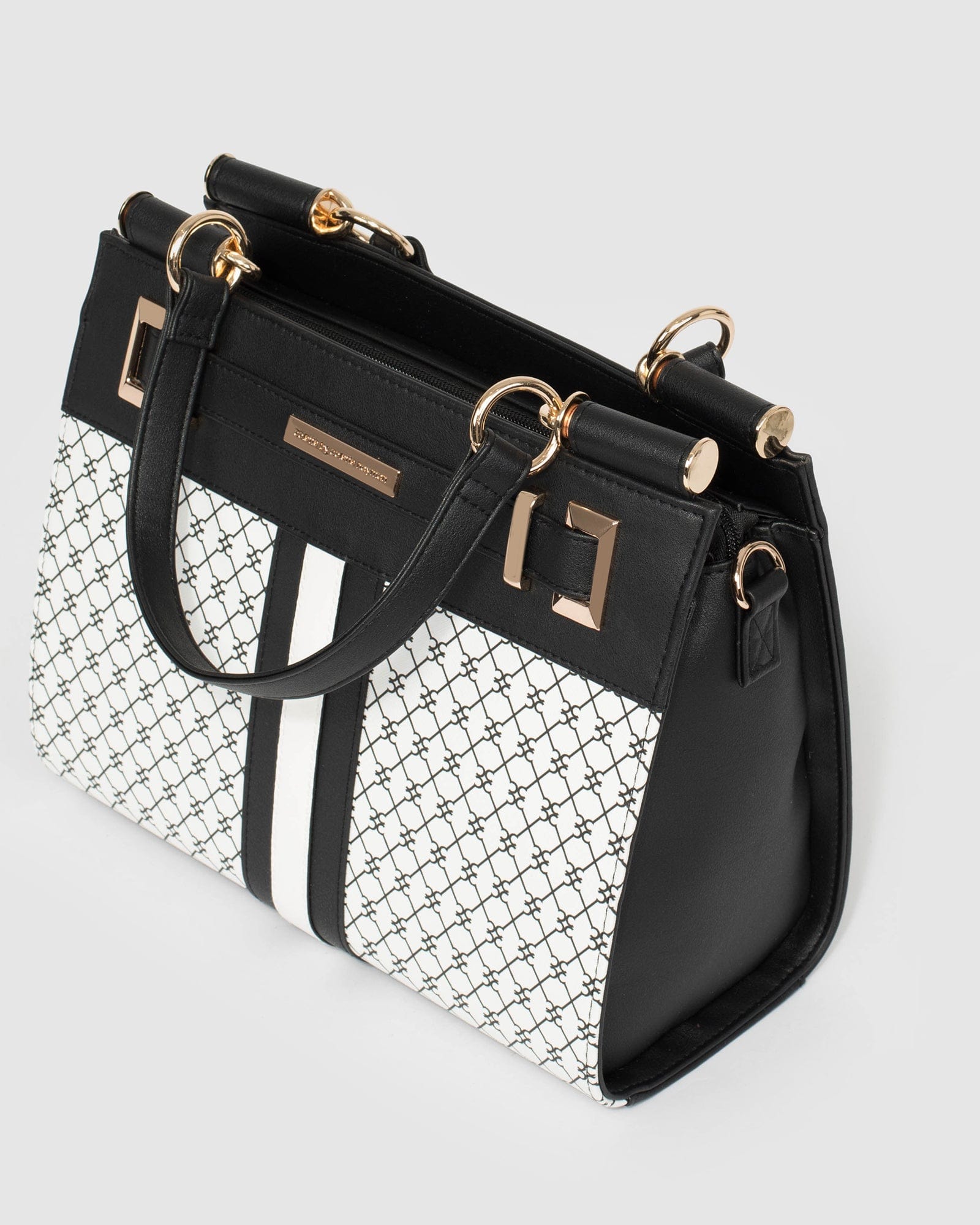 Monogram Stephanie Stripe Tote Bag