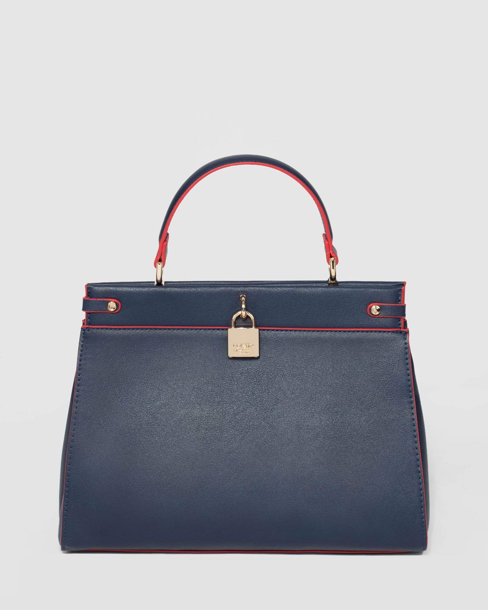 Navy Blue Julia Lock Tote Bag