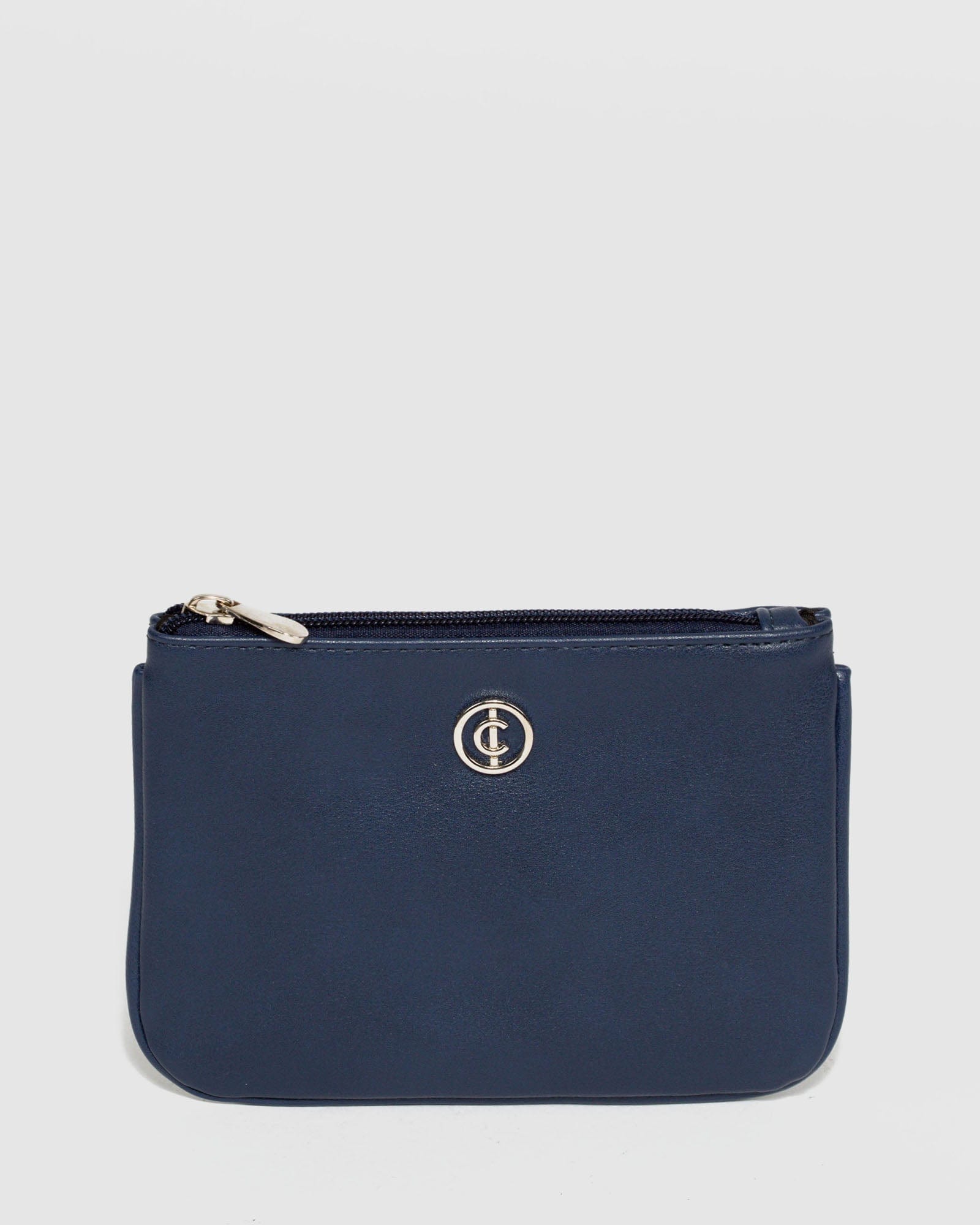 Navy Blue Logo Pos Purse Online | Colette Hayman