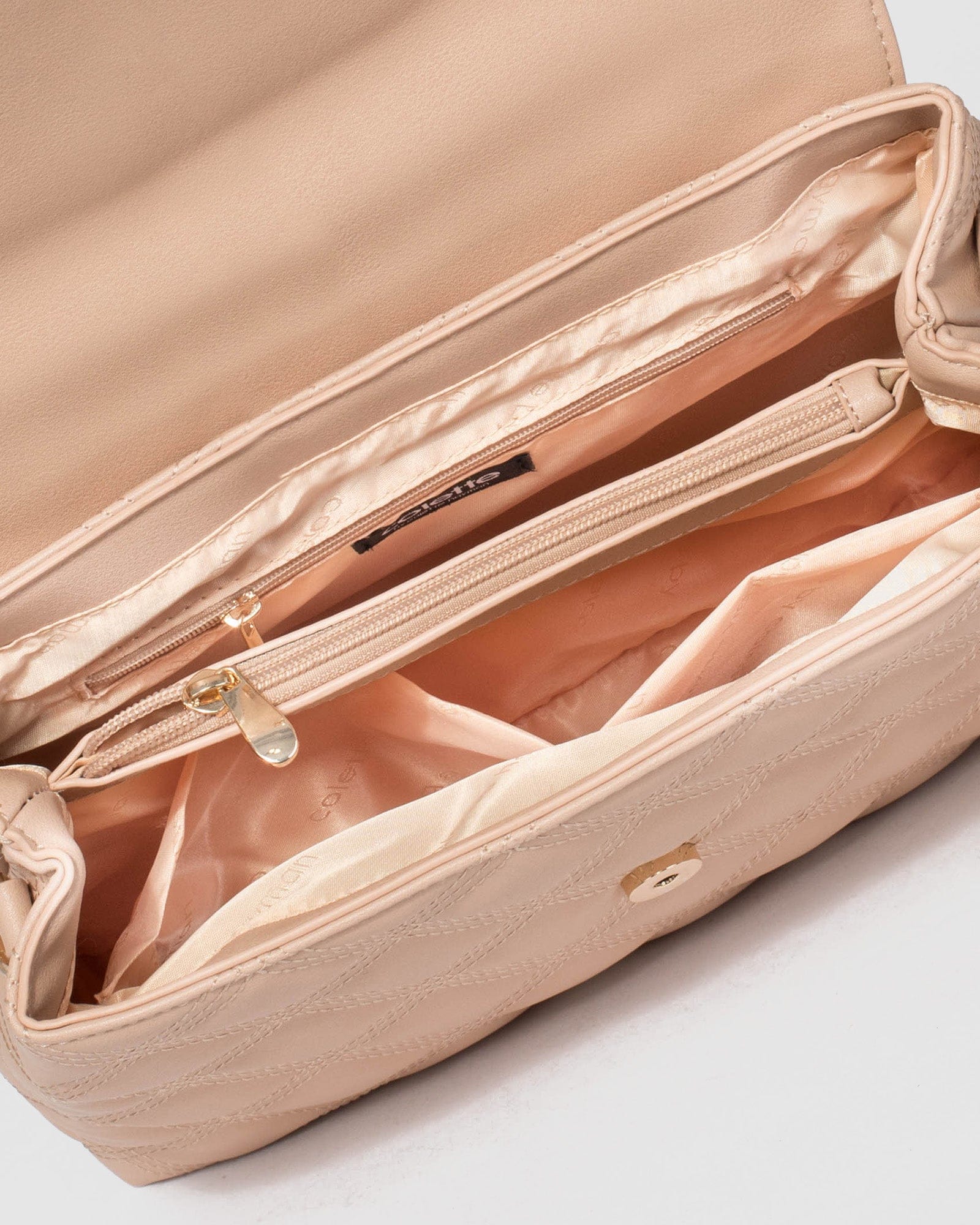 Nude Asma Chain Quilt Bag Online