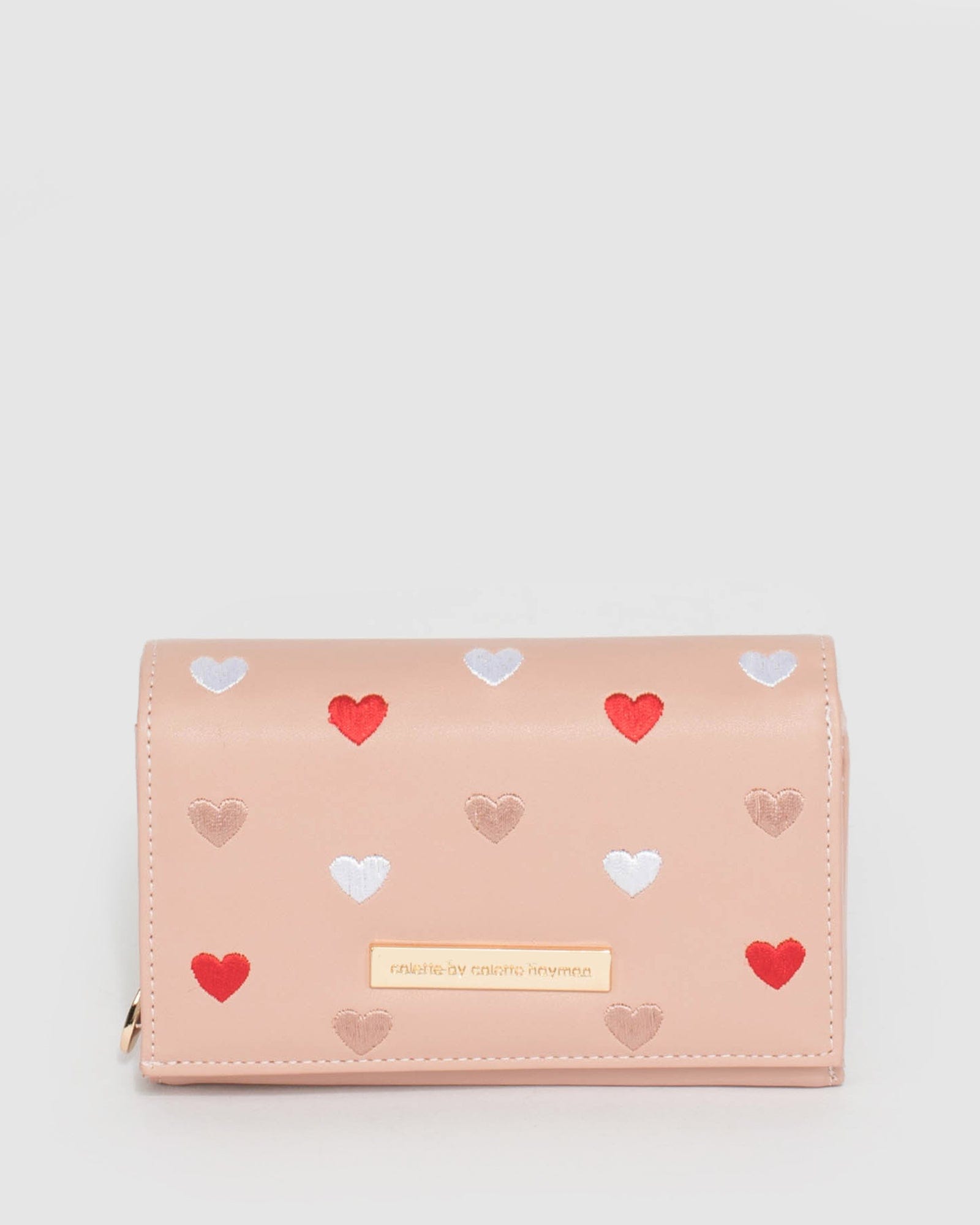 Pink Dana Heart Multi Pocket Wallet Online | Colette Hayman