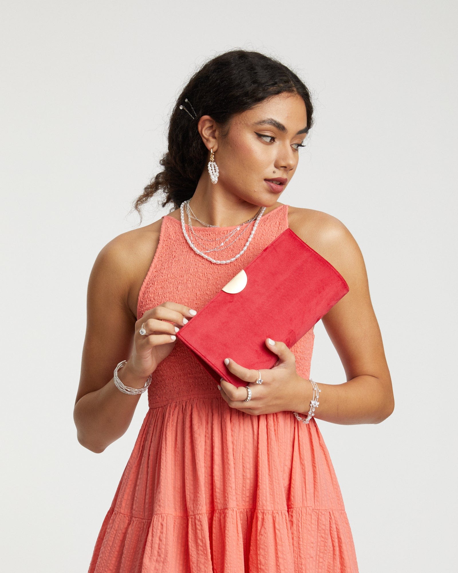 Red Carlie Clutch Bag Online | Colette Hayman