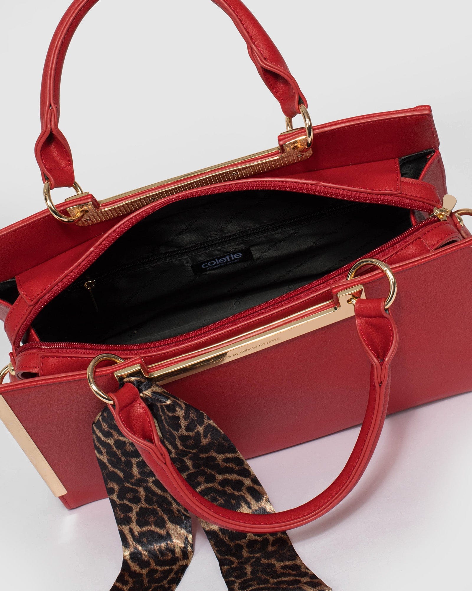 Red Larissa Scarf Tote Bag