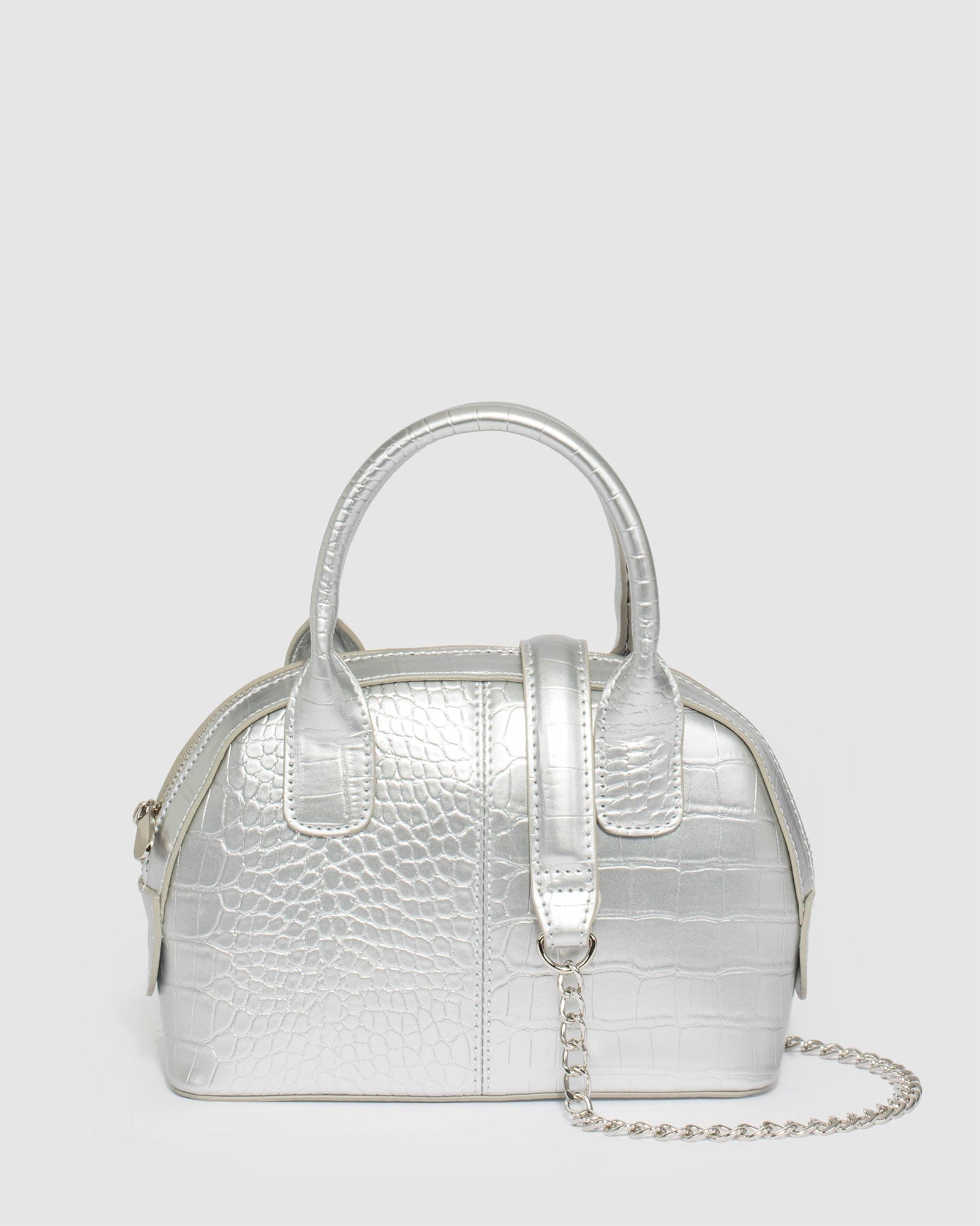 Silver Kenzie Bowler Mini Bag Online | Colette Hayman