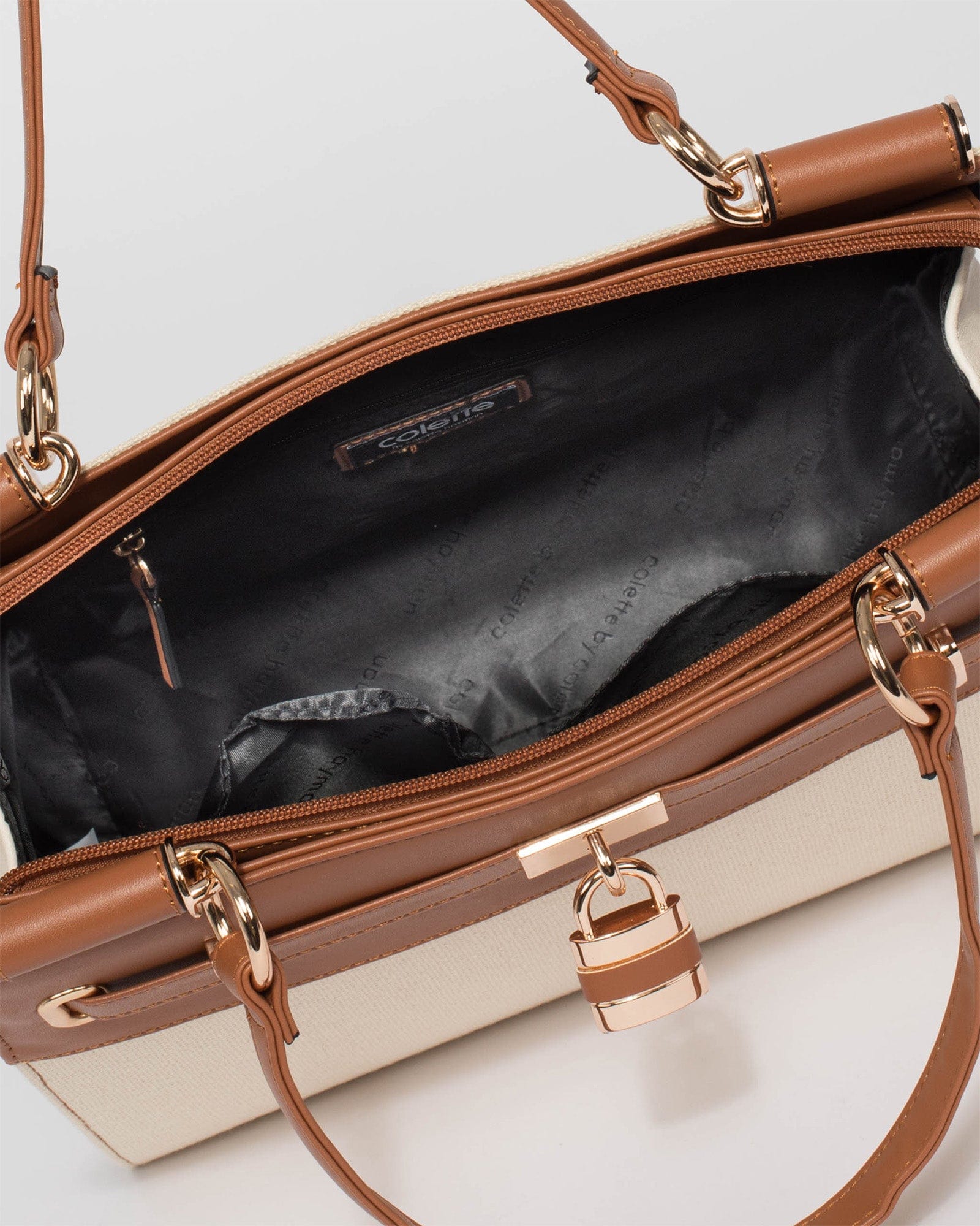 Stephanie Square Lock Tote Bag